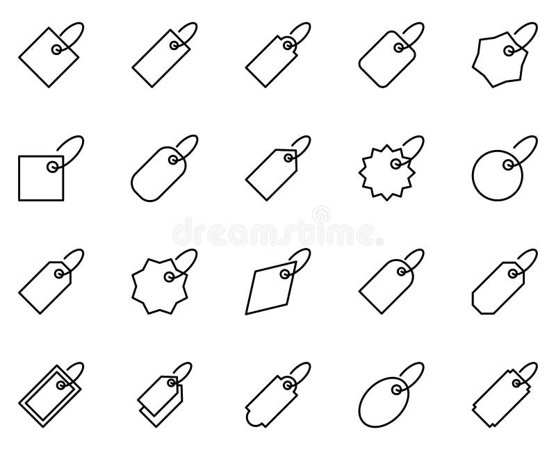 Label line icon stock vector. Illustration of retail - 192401357