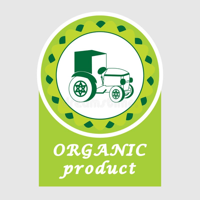 Label or Logo with Organic Product. Stock Vector - Illustration of ...