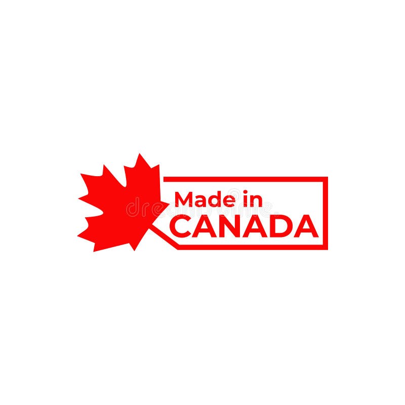 Label Made in Canada Logo Design Template Stock Vector - Illustration ...