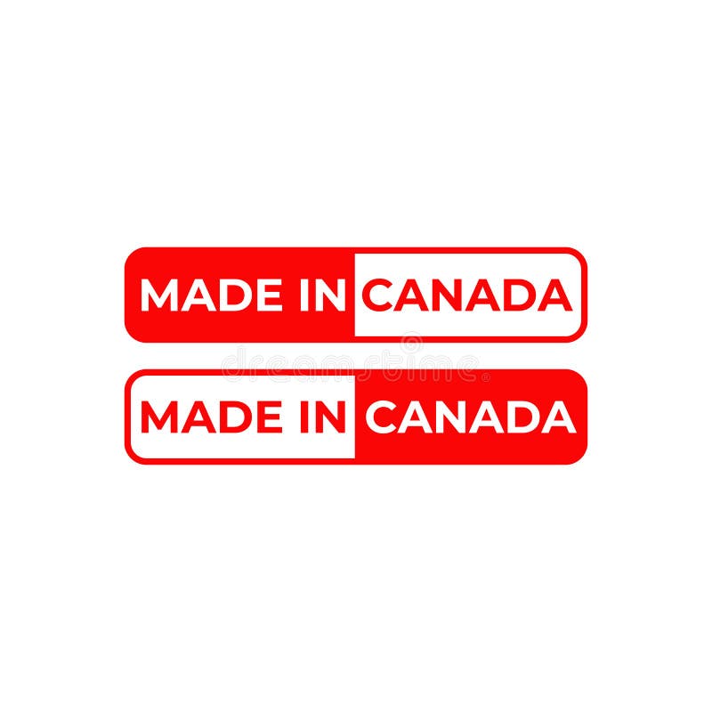 Label Made in Canada Logo Design Template Stock Vector - Illustration ...