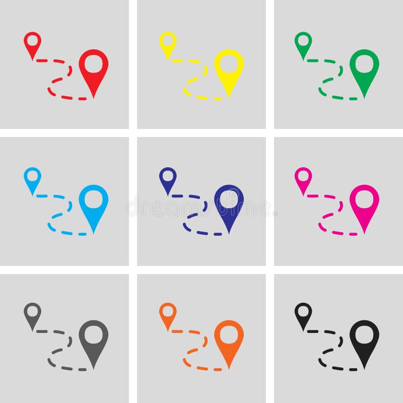 Label for Map Icon Stock Vector Illustration Flat Design Stock Vector ...