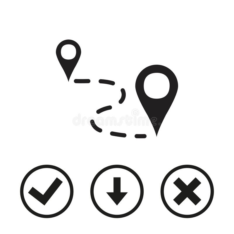 Label for Map Icon Stock Vector Illustration Flat Design Stock Vector ...