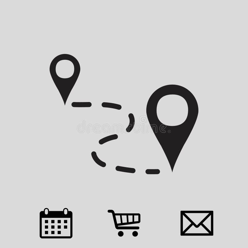 Label for Map Icon Stock Vector Illustration Flat Design Stock Vector ...