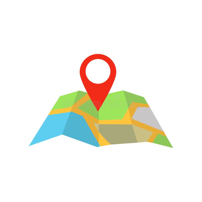 Label on Map, Location, Vector Illustration Stock Vector - Illustration ...