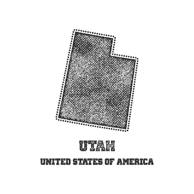 Label with map of utah. stock illustration. Illustration of freedom ...