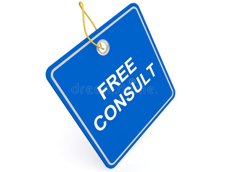 Label marked free consult stock illustration. Illustration of advice ...