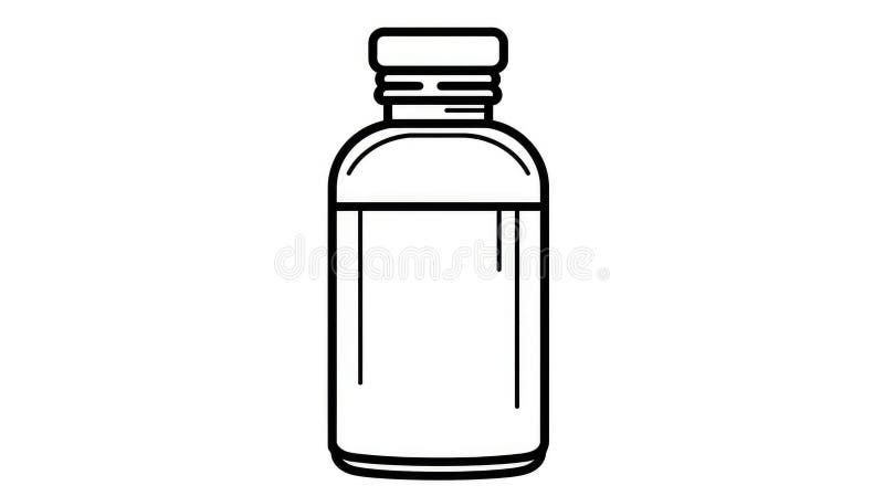 Label Medicine Bottle Outline Stock Illustration - Illustration of ...