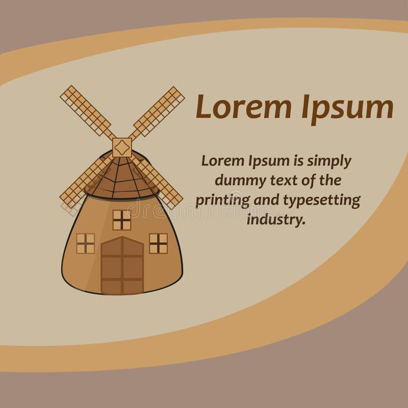 Label from the mill stock illustration. Illustration of countryside ...