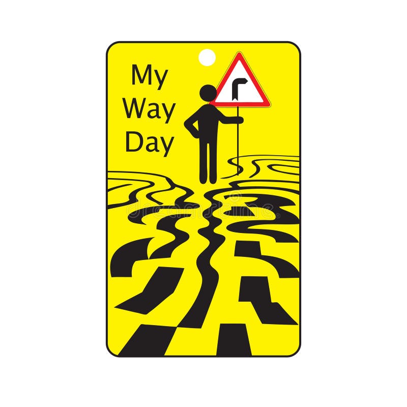 Label for My Way Day event stock illustration. Illustration of ...