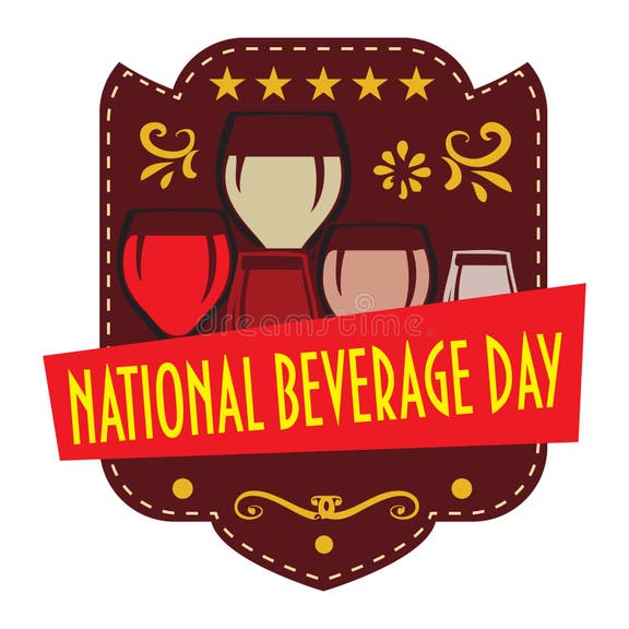 Label National Beverage Day Stock Vector - Illustration of cartoon ...