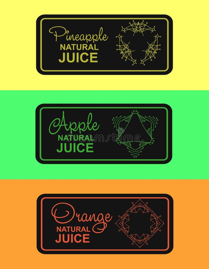 Label for natural juice stock vector. Illustration of delicious - 70025847