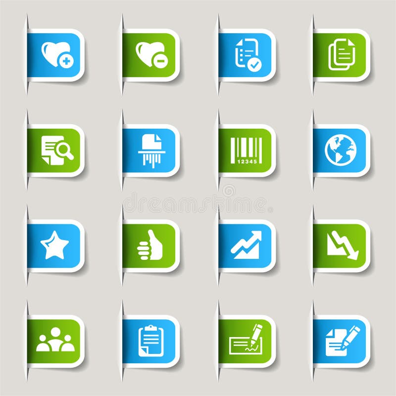 Folder icon collection stock vector. Illustration of pink - 36538469