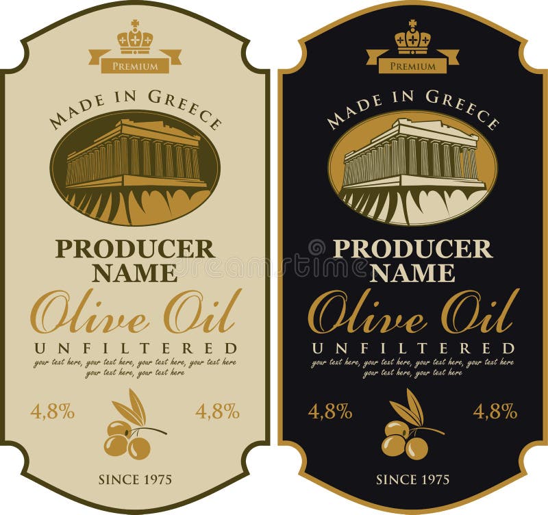 Olive Label and Logo Design Stock Vector - Illustration of ingredient ...