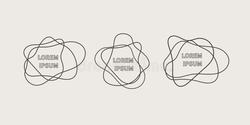 Label, Organic Shapes, Abstract Web Frame Stock Vector - Illustration ...