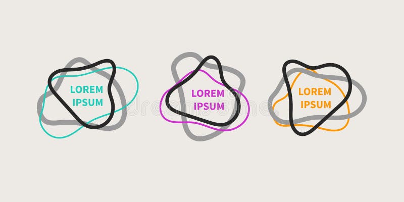 Random Shapes, Organic Color Blobs of Irregular Shape Stock Vector ...