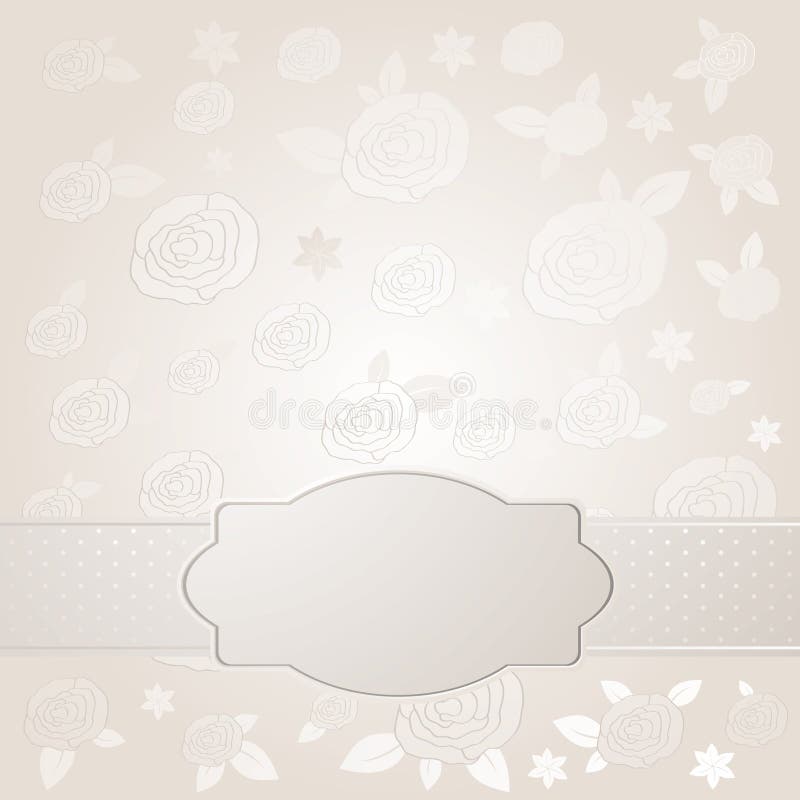 Label Over Background of Roses Stock Vector - Illustration of wedding ...