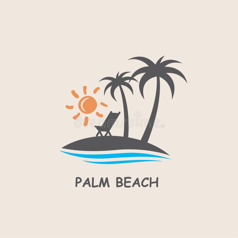 Label with palm tree stock vector. Illustration of natural - 82557846