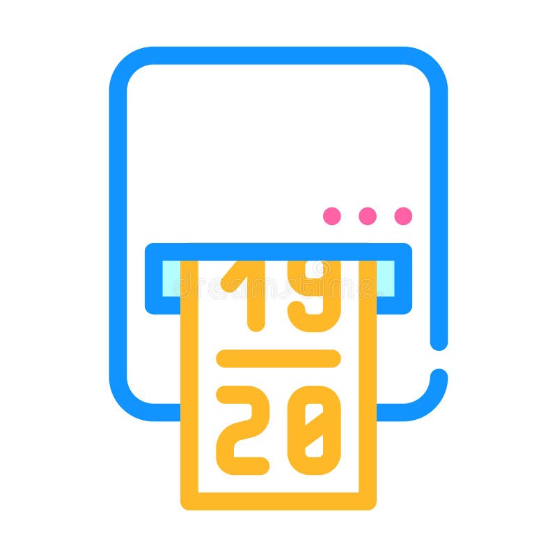 Label Printer Device Color Icon Vector Illustration Stock Vector ...