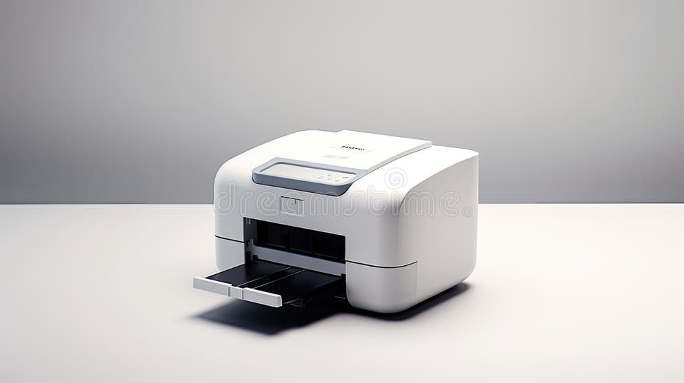 A Label Printer Isolated on a Pristine White Background in Ultra-high ...