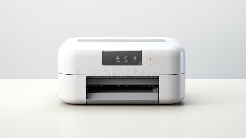 A Label Printer Isolated on a Pristine White Background in Ultra-high ...