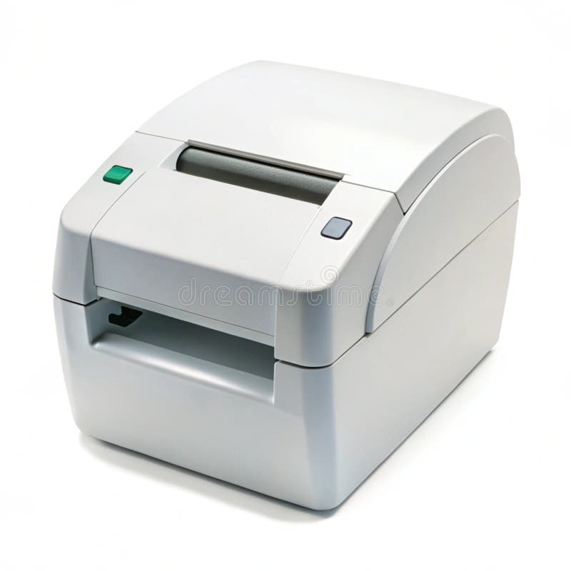 Label Printer Isolated on White Background Stock Illustration ...
