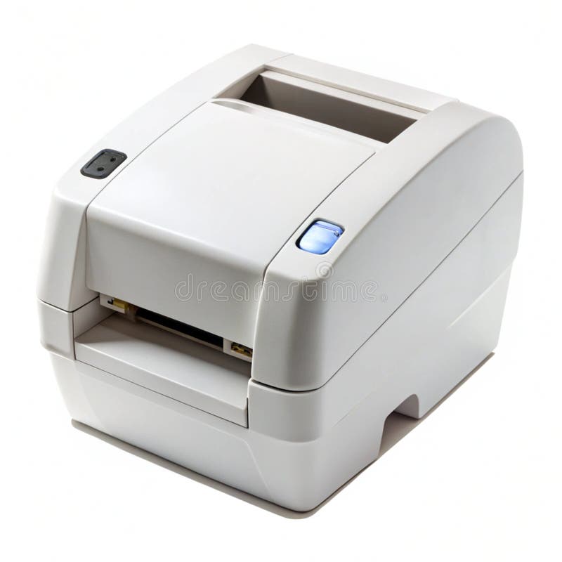 Label Printer Isolated on White Background Stock Illustration ...