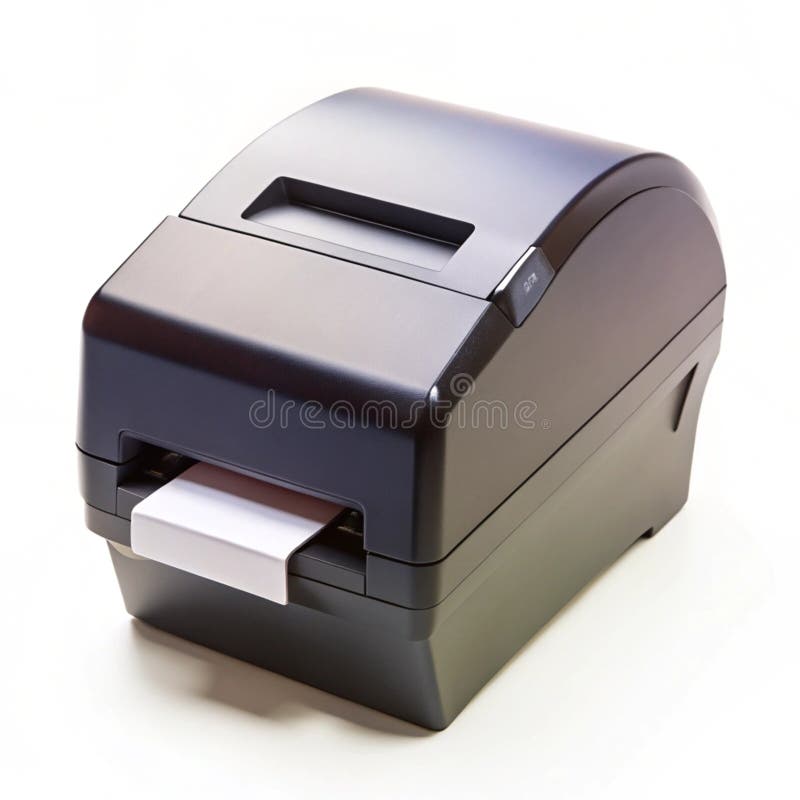 Label Printer Isolated on White Background Stock Illustration ...