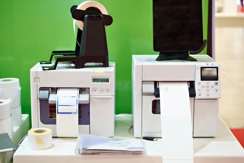 Label printers stock photo. Image of industrial, technology - 381565282