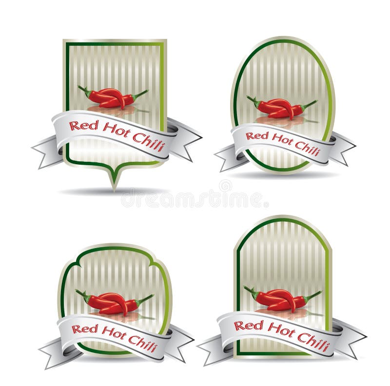 Label for a Product (chilli Sauce) Stock Vector - Illustration of juicy ...