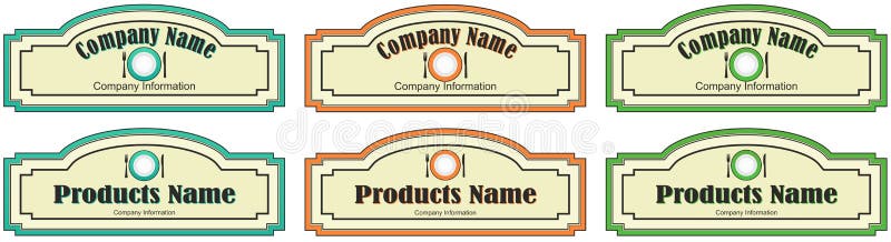 Label for the Product or Company Stock Illustration - Illustration of ...
