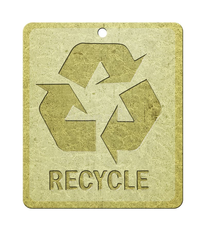 Label with recycle symbol. stock illustration. Illustration of recycle ...
