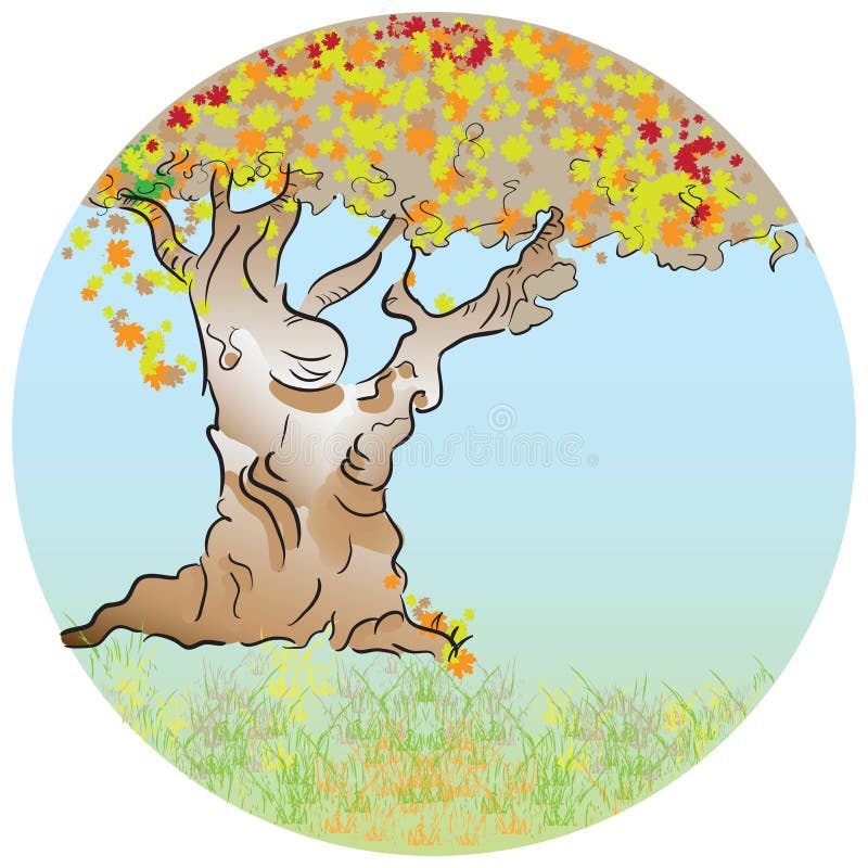 Label Round Fall stock vector. Illustration of figure - 24511657