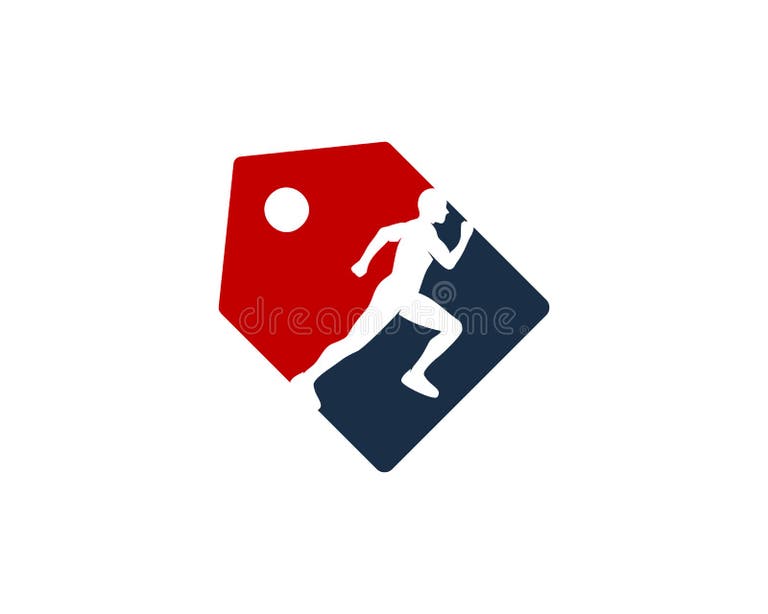 Label Run Logo Icon Design stock vector. Illustration of icon - 127359470