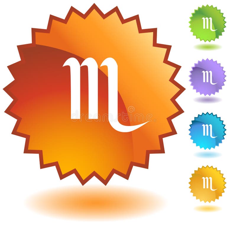 Label - Scorpio stock vector. Illustration of horoscope - 10378735