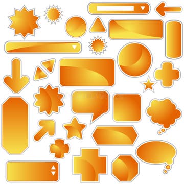 Label Set - Orange stock vector. Illustration of dots - 10379112