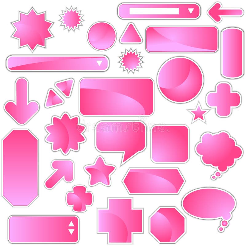 Label Set - Red stock vector. Illustration of shape, design - 10007171