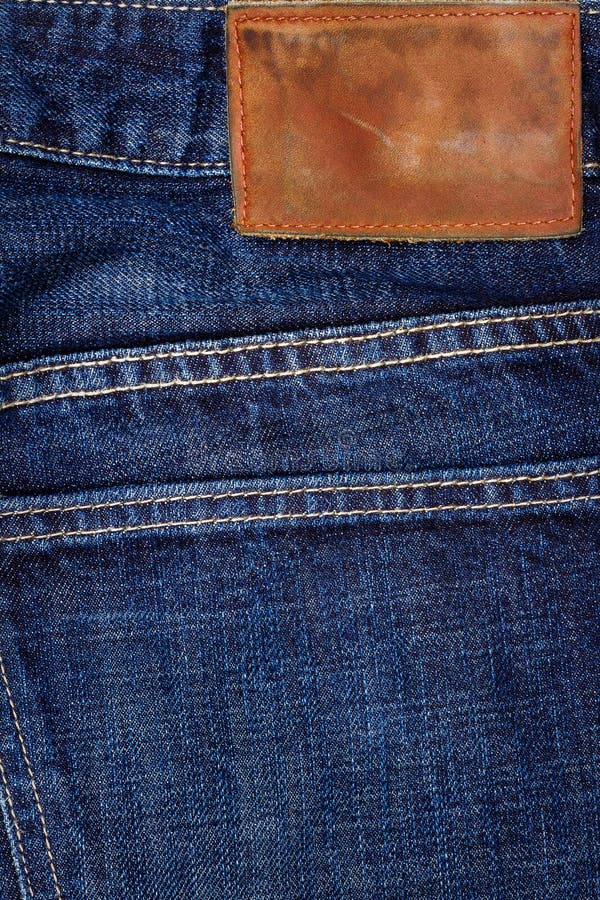 Label Sewed on a Blue Jeans Stock Image - Image of frame, apparel: 40235783