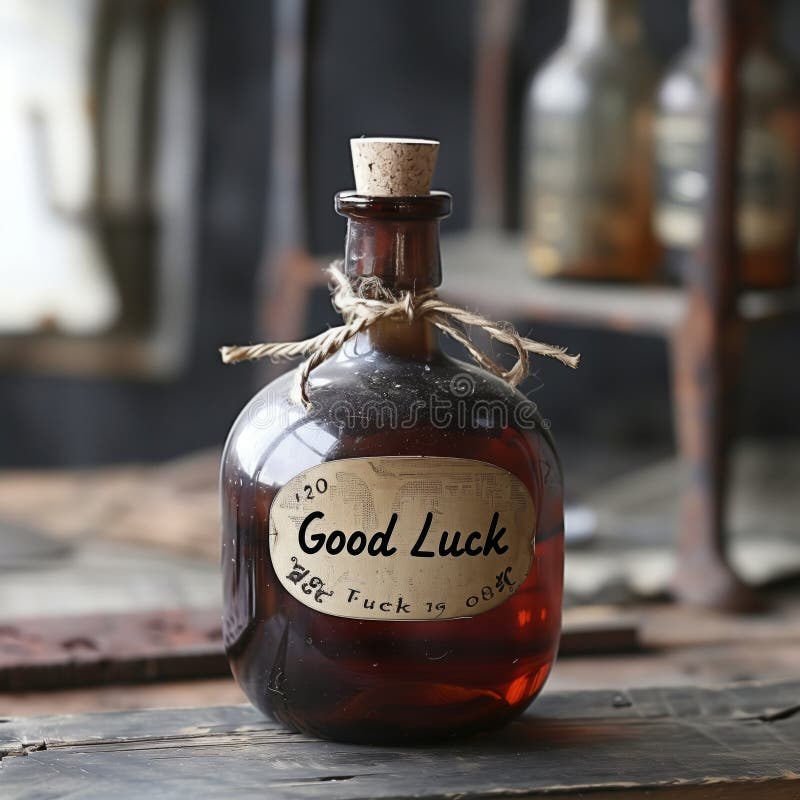 The Label Shows "Good Luck Stock Illustration - Illustration of ...