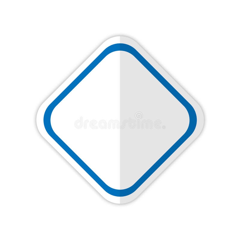 Label Sign Sticker, Blank Blue Template, Vector Illustration Stock ...