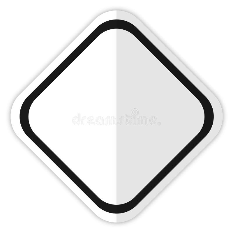 Label Sign Sticker, Blank Black Template, Vector Illustration Stock ...