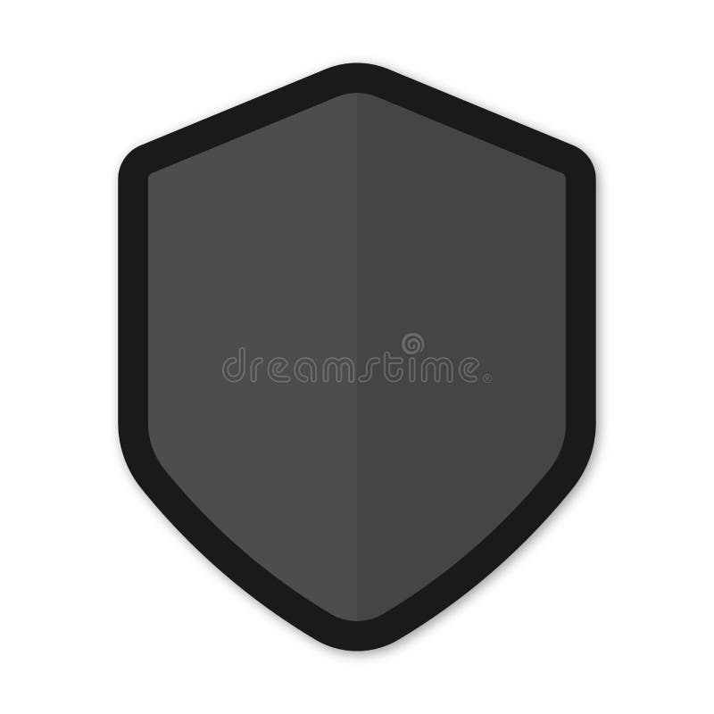 Label Sign Sticker Shield, Blank Black Template, Vector Illustration ...