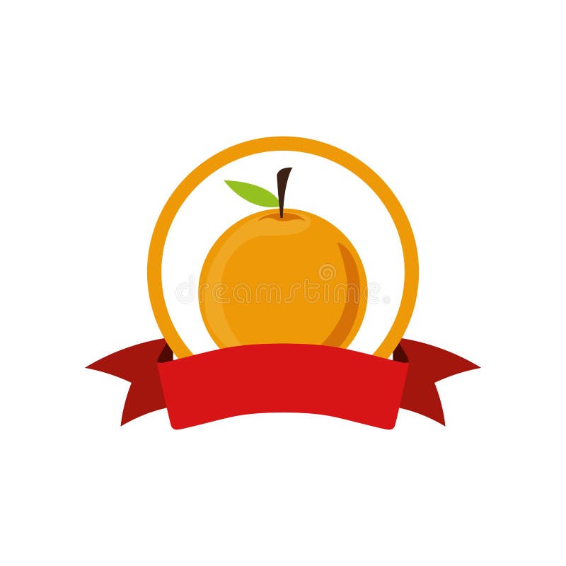 Label Silhouette Colorful with Orange Stock Vector - Illustration of ...