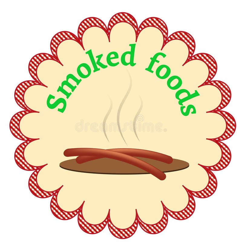 Label smoked foods stock vector. Illustration of shop - 40664834