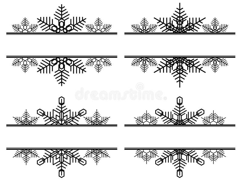 Label from Snowflakes with Space for Title. Stock Vector - Illustration ...