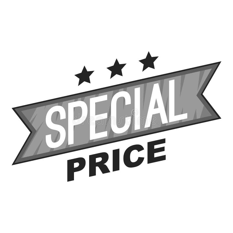 Label Special Price Icon, Gray Monochrome Style Stock Vector ...