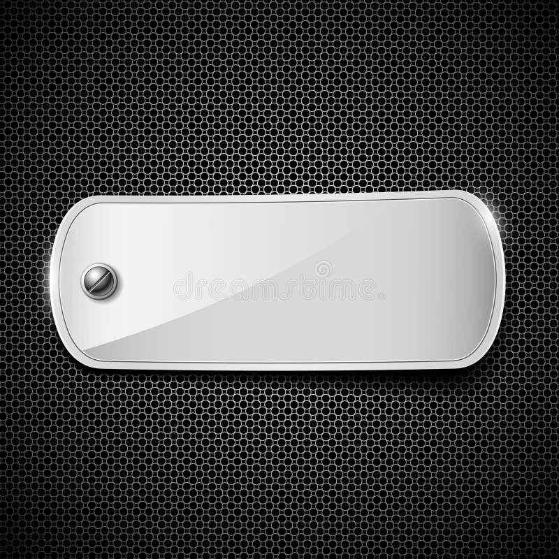 Label Stainless Steel Background Stock Illustration - Illustration of ...