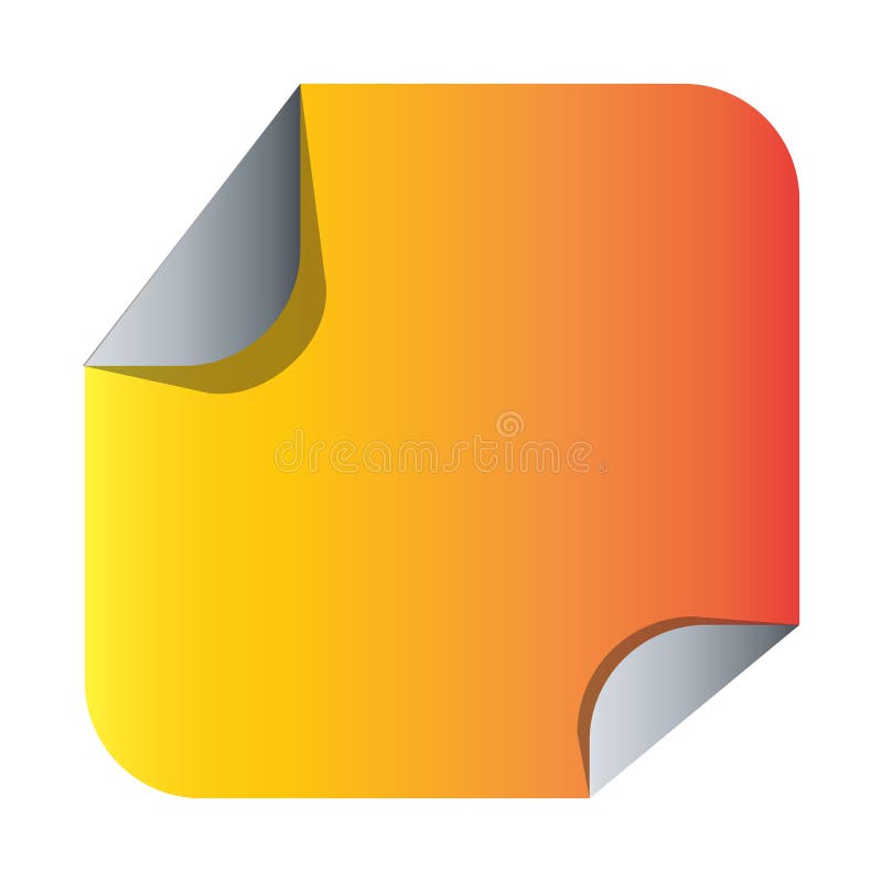 Colorful Peeling Label Sticker Illustration. Realistic Label Sticker ...