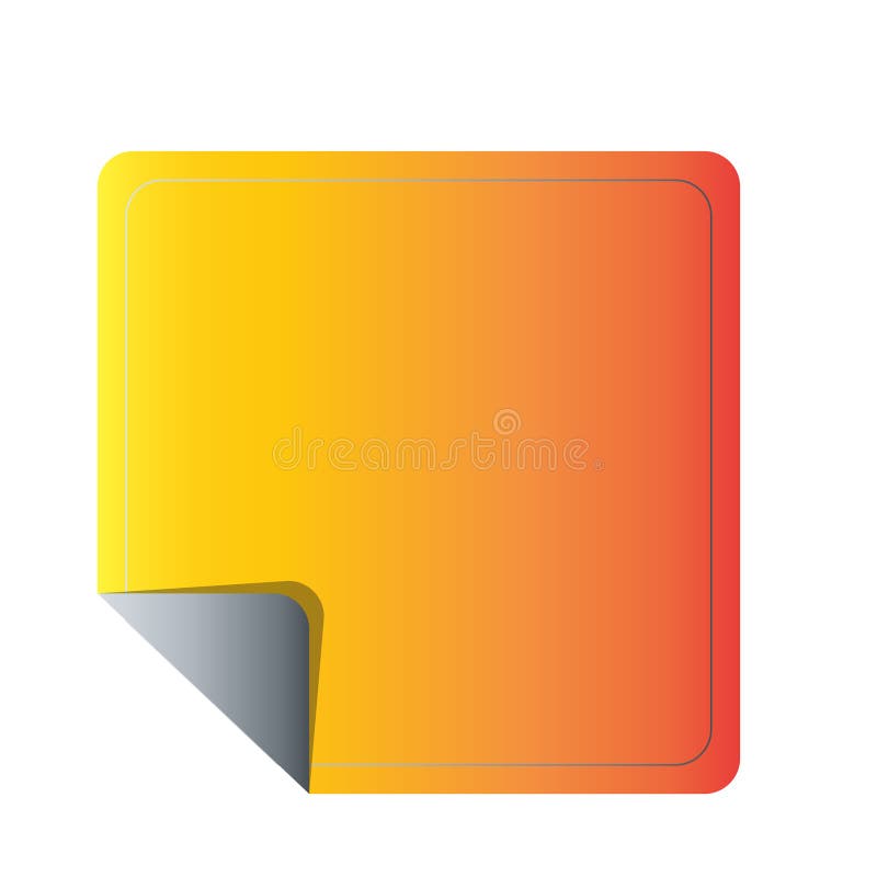 Colorful Peeling Label Sticker Illustration. Realistic Label Sticker ...