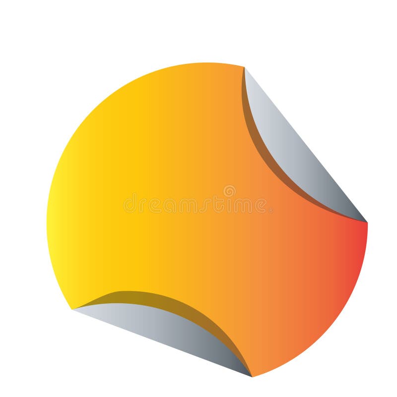 Colorful Peeling Label Sticker Illustration. Realistic Label Sticker ...