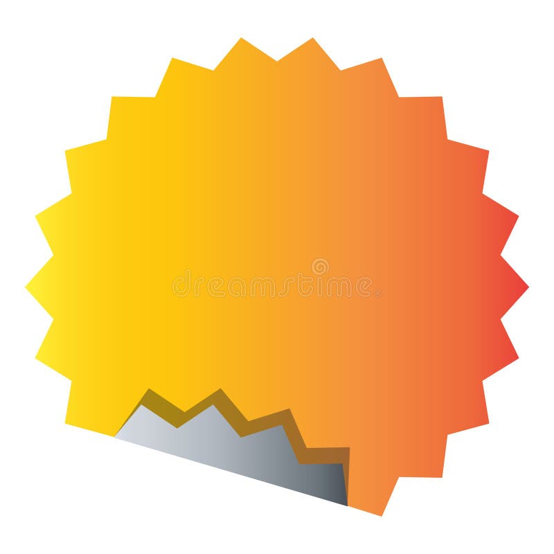 Colorful Peeling Label Sticker Illustration. Realistic Label Sticker ...